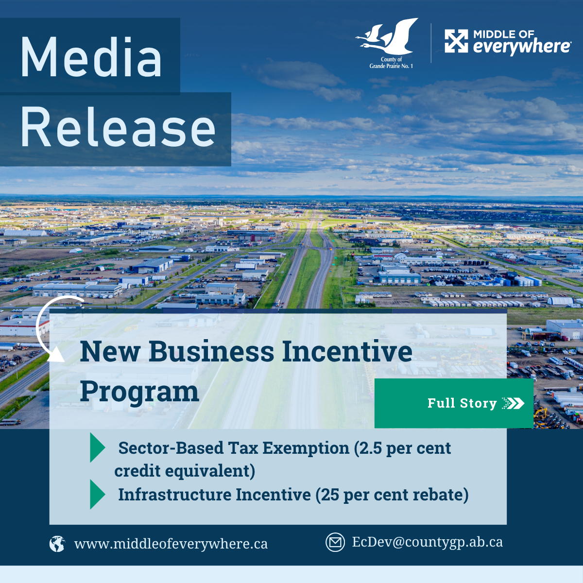 County of Grande Prairie Offers New Business Incentives Program